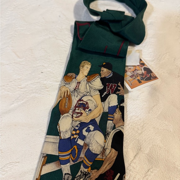 Norman Rockwell | Accessories | Vintage Norman Rockwell Green Silk Tie ...